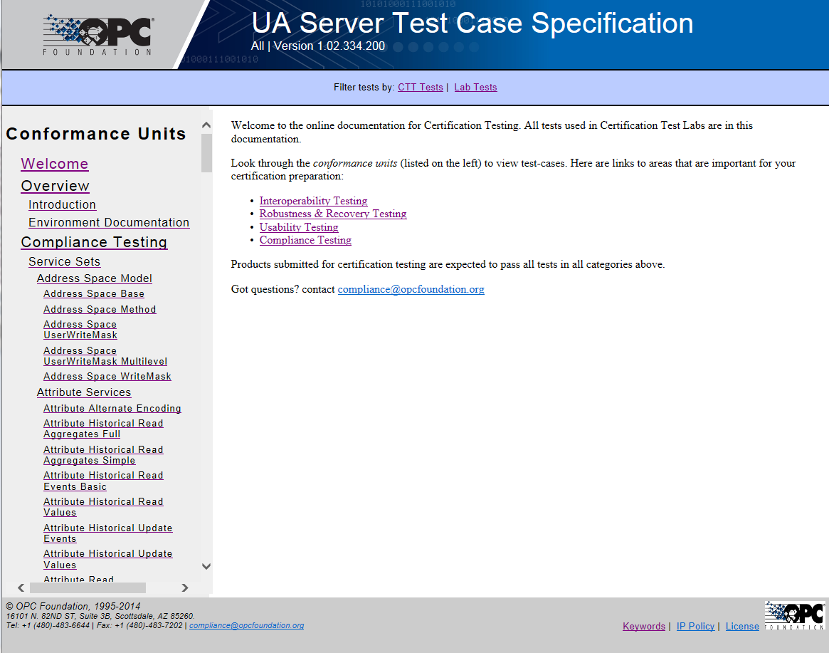 Specifications - OPC Foundation